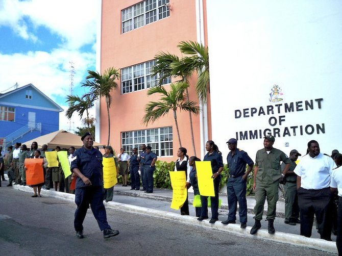BREAKING NEWS: Customs and Immigration workers continue their protest ...